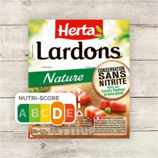 Les ingrédients lardons, allumettes, dès, bacon et poitrine | Herta