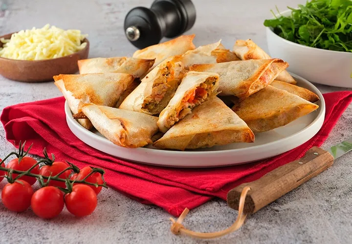 Recette Samoussa jambon mozzarella | Herta