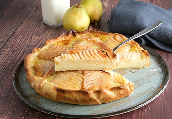 Recette Tarte Flan poires | Herta