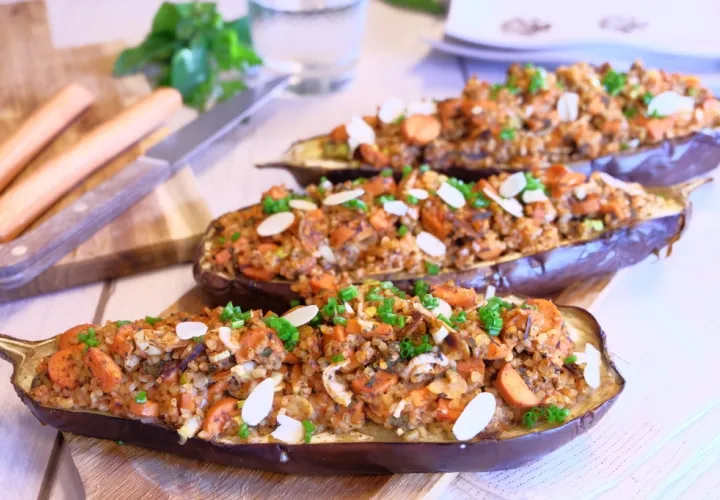 Recette Aubergines farcies aux Knacki Veggie | Herta