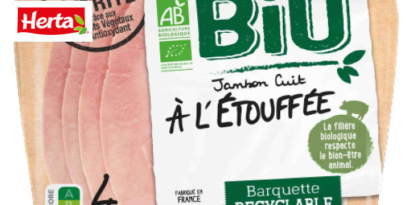 Jambon BIO HERTA® conservation sans nitrite x4 -120g | Herta