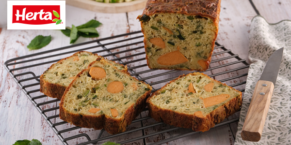 Recette Cake courgette Knacki Veggie | Herta