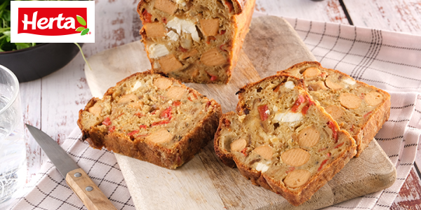 Recette Cake poivron feta Knacki Veggie | Herta