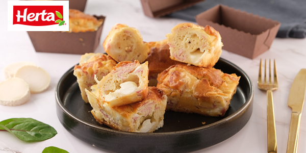 Recette Mini cake jambon chèvre | Herta