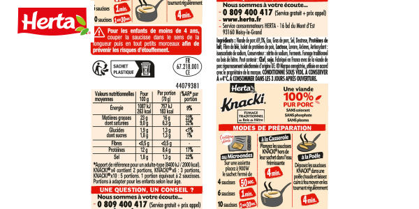 KNACKI FUMEE x10 350g | Herta