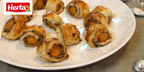 Recette Feuilletés apéro Knacki Veggie, champignons | Herta